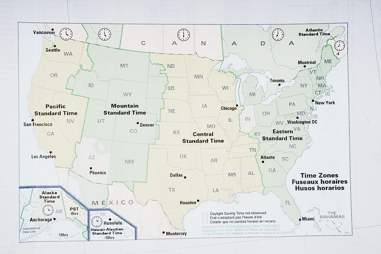Time Zones Of The US - All About America