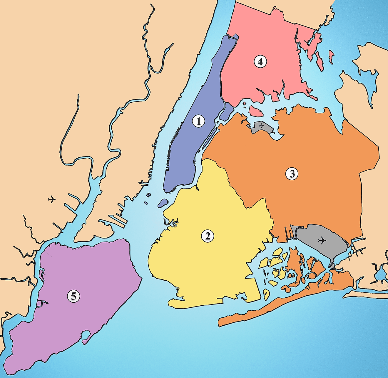The 5 Boroughs of New York City - All About America